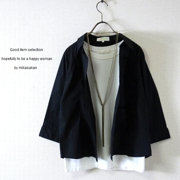 Yahoo!オークション - 100円スタート/yok コットン切替無地七分袖レデ...