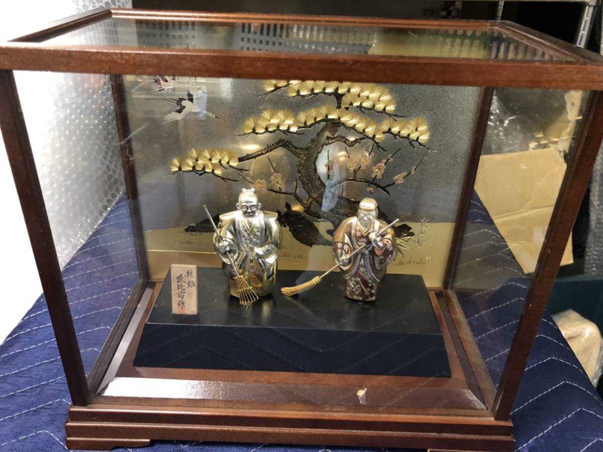 Yahoo!オークション - D321 関武比古作 純銀 ガラスケース付き 約570...