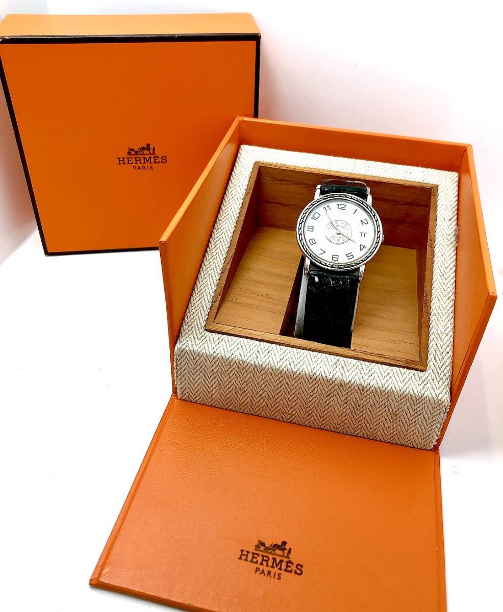 Yahoo!オークション - 『WH-7100』電池交換済 HERMES エルメス セリエ ...