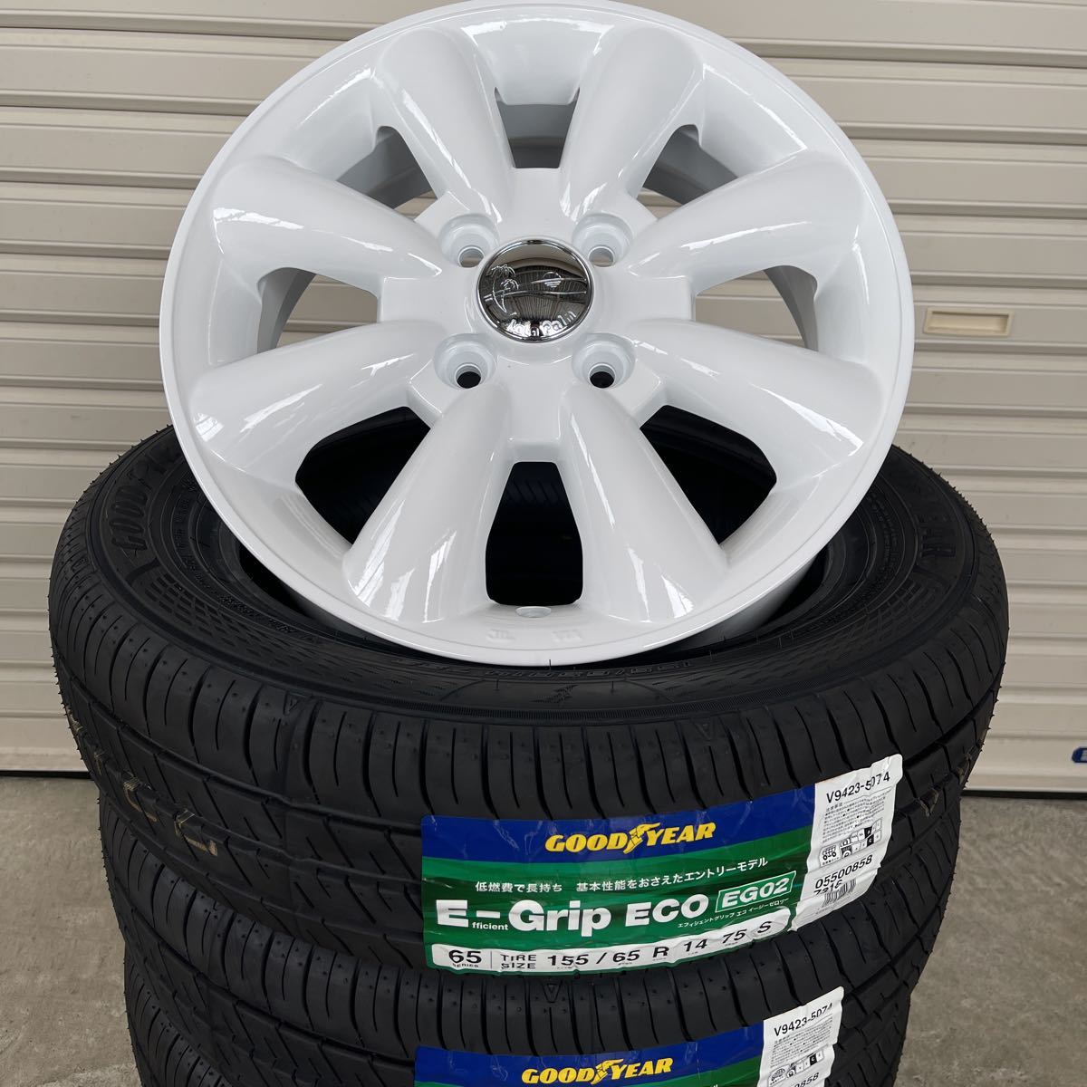 Yahoo!オークション - ララパームKC-8 グッドイヤーEG02 155/65R14 NBO...