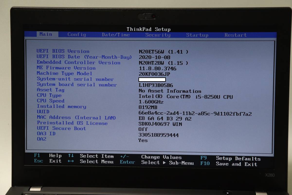 Yahoo!オークション - M678. Lenovo / ThinkBook X280 / 20KF0036JP
