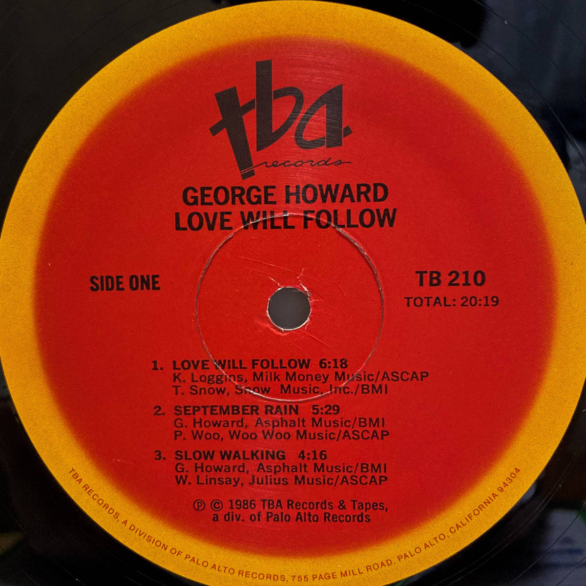 Lp 86米orig George Howard Love Will Follow Tba Records Tb 210 Soul Jazzフュージョン|売買された