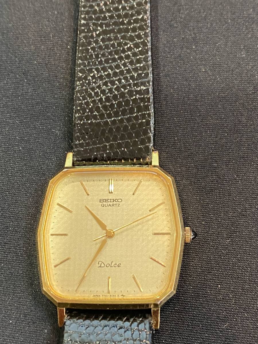 Yahoo!オークション - Y344/セイコー ドルチェ 7731-5120 メンズ 腕時...