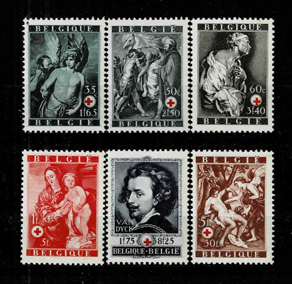 Yahoo!オークション - ベルギー 1944年 赤十字切手セット