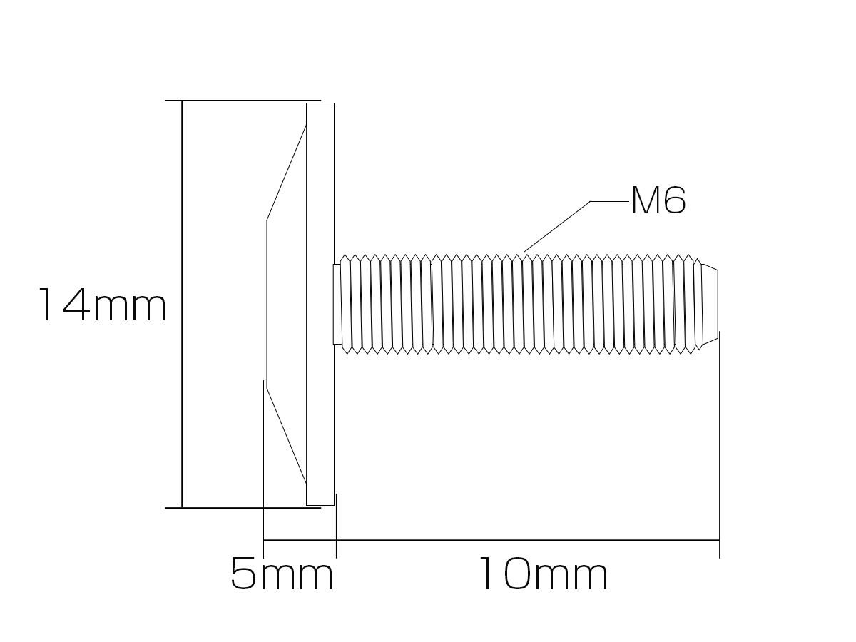 Yahoo!オークション - 64チタン合金(TC4/GR5) M6×10mm P=1.00 頭部径1...