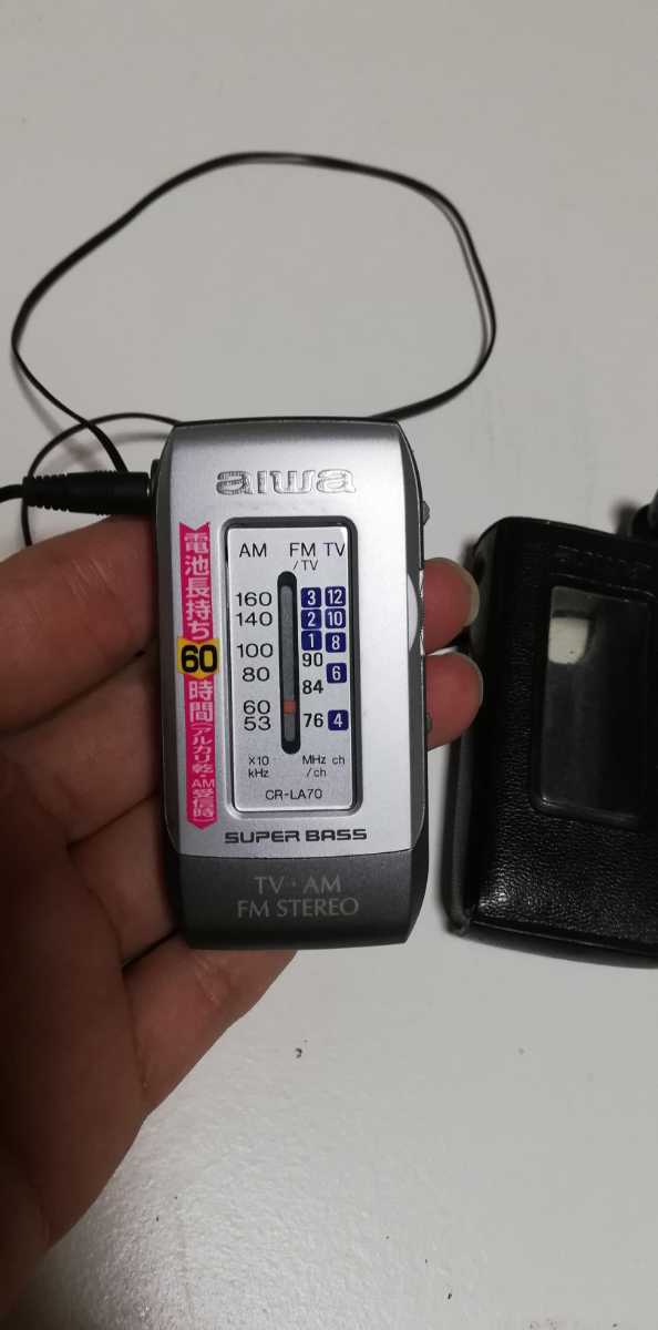 Yahoo!オークション - 中古品動作品 aiwa アイワ TV/AM/FM ポケットラ...