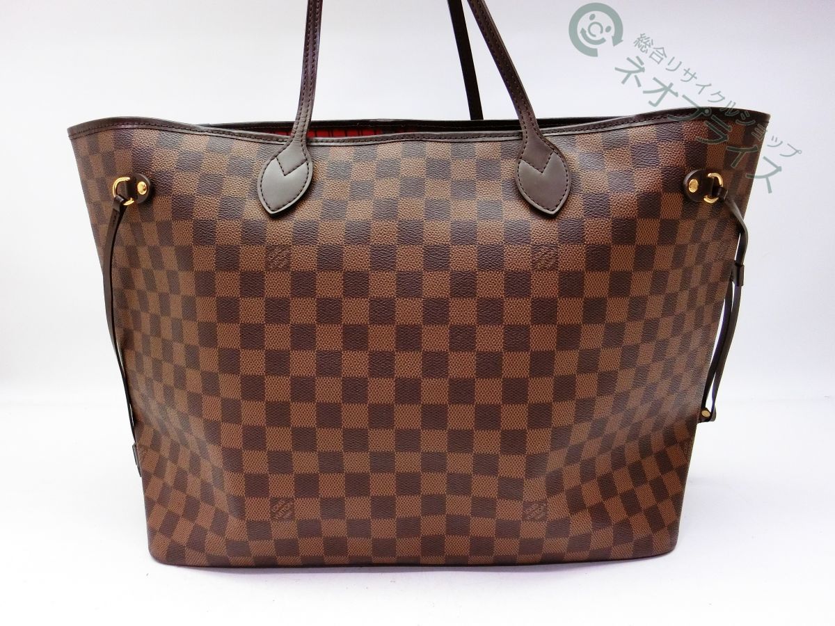 Yahoo!オークション - S3188 ルイヴィトン ダミエ ネヴァーフル GM ト...