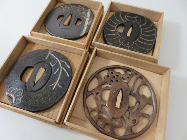 Yahoo!オークション - FK-4784 刀道具 刀 ツバ まとめて 鍔/武具 サム...