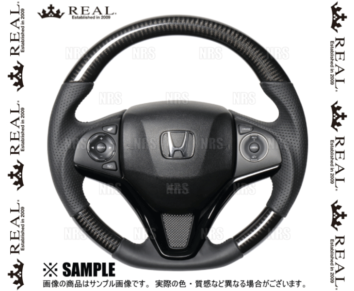 REAL レアル オリジナル ブラックカーボン/ブラックユーロステッチ ヴェゼル RU1/RU2 2013/12 HNA-BKC-BK(ステアリング、ハンドル本体)｜売買されたオークション情報 ...
