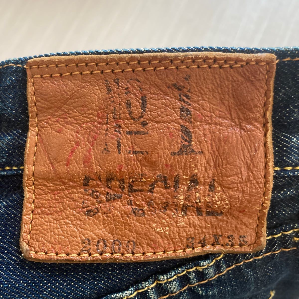 EVISU No 1 34×35 エヴィス サイズ注意 デニムパンツ エビス 赤 EVISU No 1 34×35 エヴィス サイズ注意 デニムパンツ エビス 赤