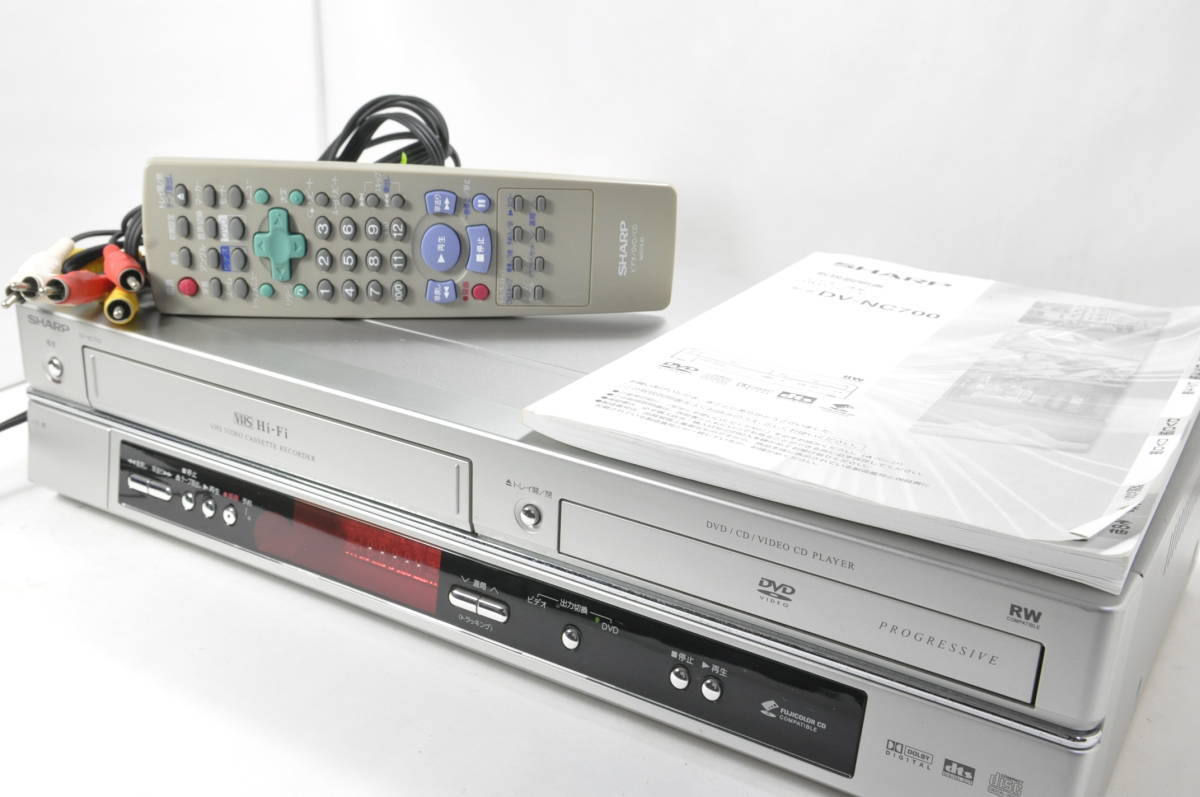 Yahoo!オークション - 超絶美品 シャープ DV-NC700 VHS/DVD一体型ビデ...