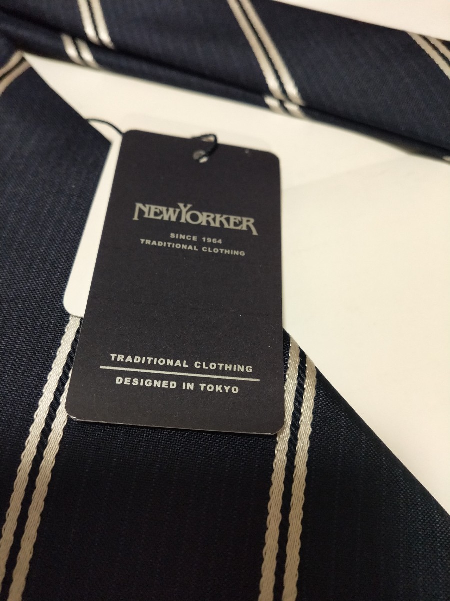 新品】NEWYORKER 鹿島アントラーズ コラボ ネクタイ 紺色 新品】NEWYORKER 鹿島アントラーズ コラボ ネクタイ 紺色