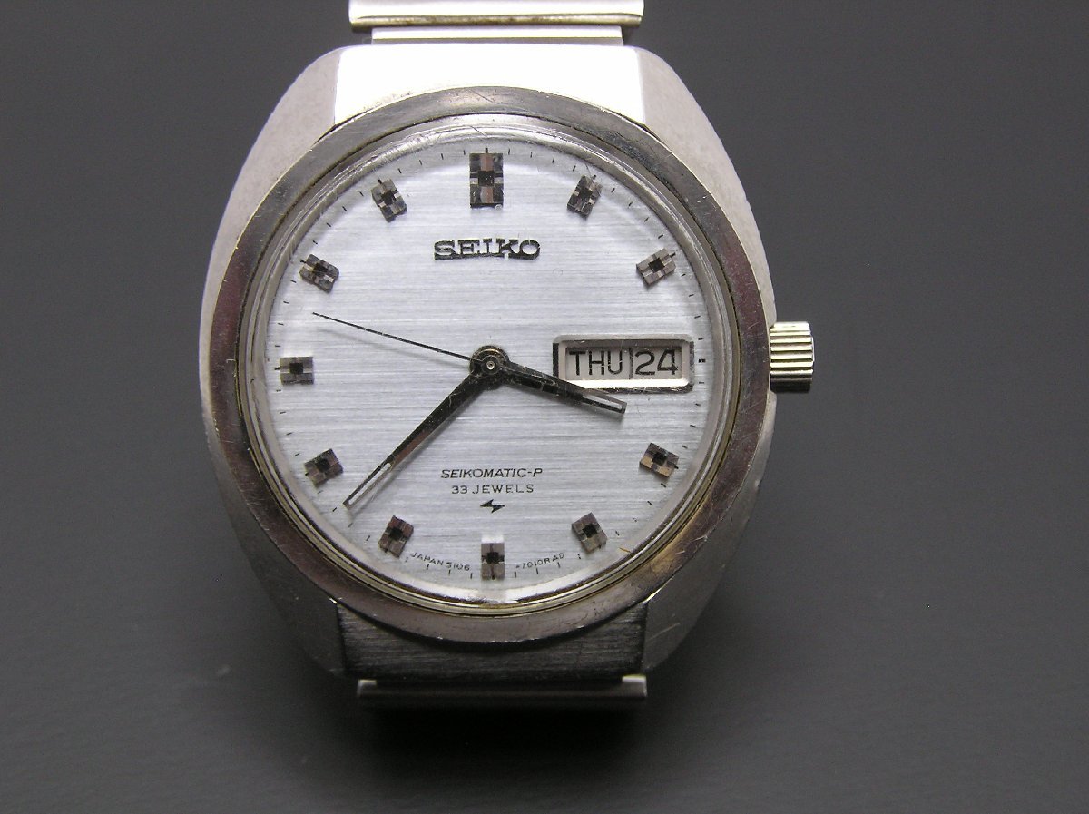 ハローカメラ 9045 セイコー SEIKOMATIC-P 33JEWELS 自動巻き 腕時計 5106-7010 Automatic 生活防水 1円開始 あり(セイコー)｜売買された ...