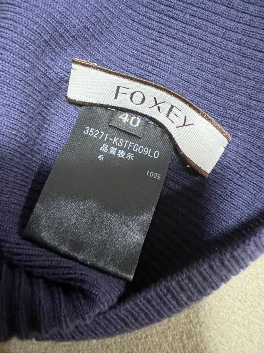Yahoo!オークション - 19 FOXEY フォクシー ウールセーター ニットトッ...