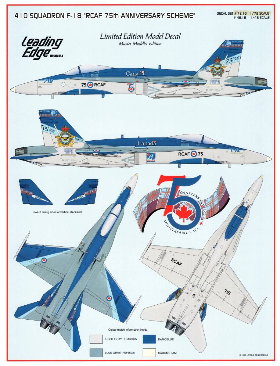 Yahoo!オークション - Leading Edge Decal 72.18 RCAF 75th Anniversar...