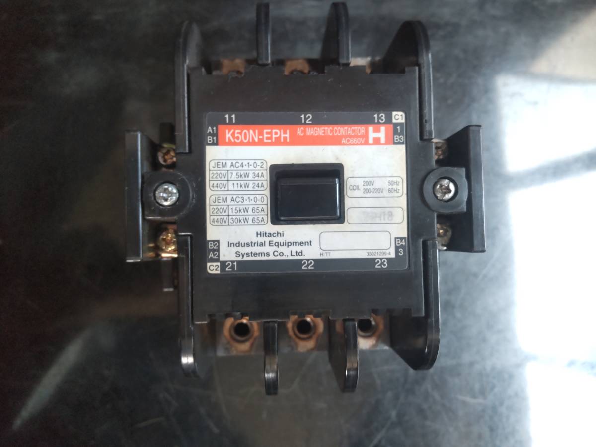 Yahoo!オークション - 日立 K50N-EPH 200V 電磁接触器 マグネットコン...