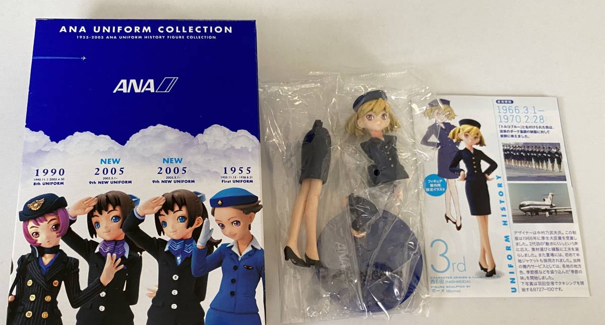 代購代標第一品牌－樂淘letao－ANA ユニフォーム コレクション ☆ 1966 - 1970 3rd UNIFORM 海洋堂 フィギュア☆ 全日空 客室乗務員 制服