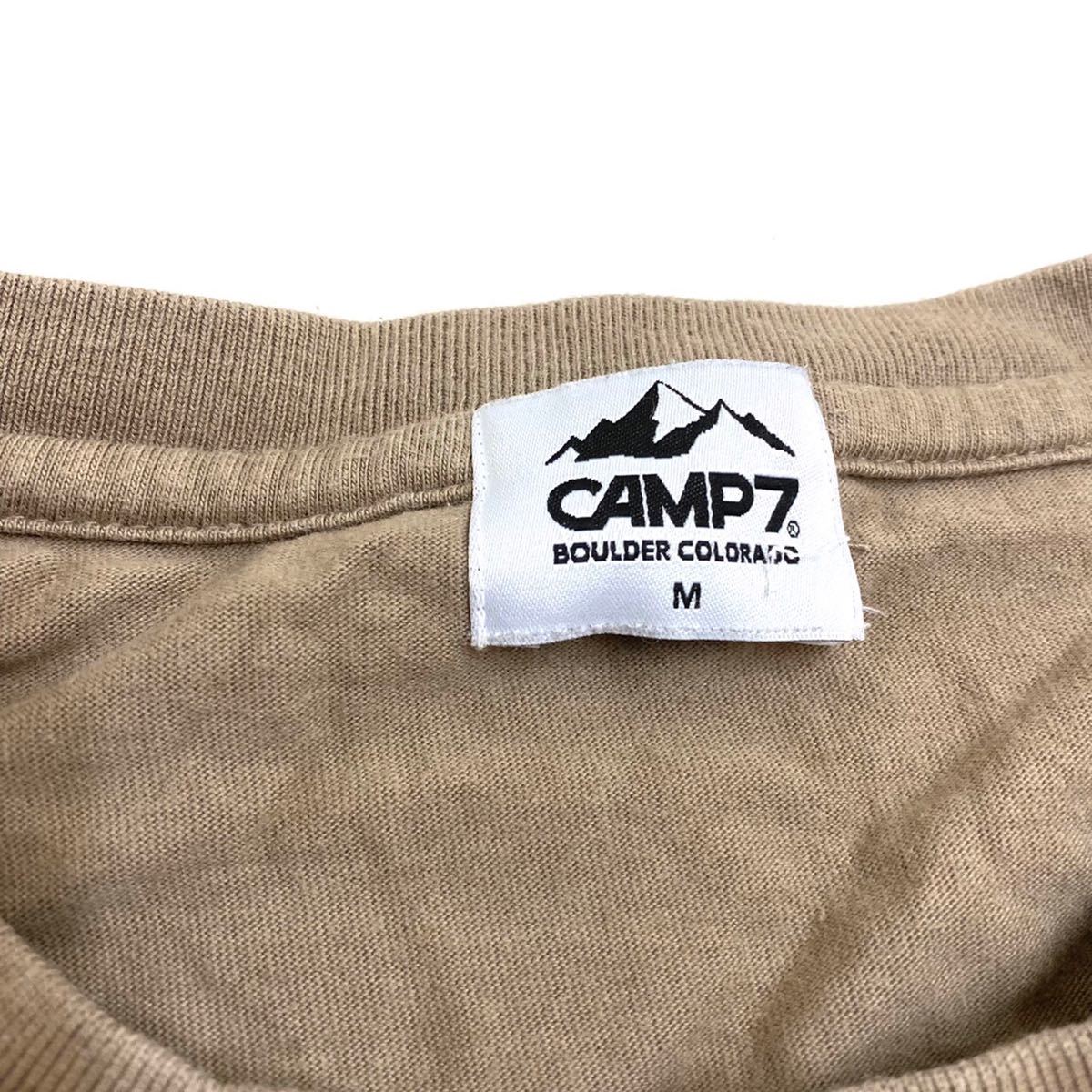 Yahoo!オークション - CAMP7 ロンT 茶 M バックフォト 長袖 キャンプセ...