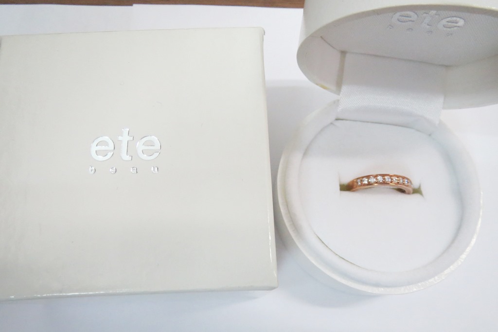 Yahoo!オークション - G55486 ete エテ SV925 ピンキーリング ピンク...