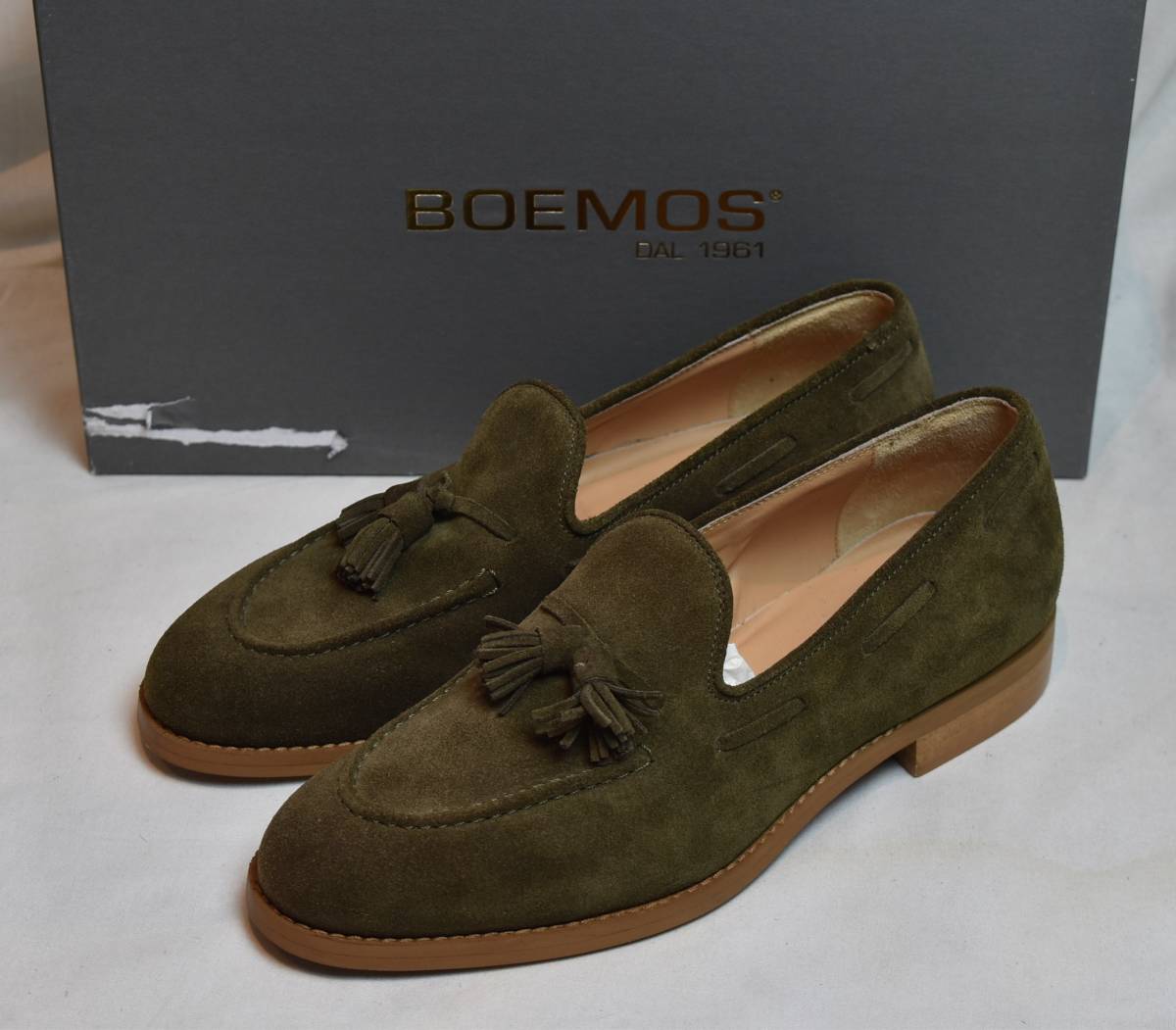 Yahoo!オークション - BOEMOS ボエモス タッセルローファー MILITARY S...