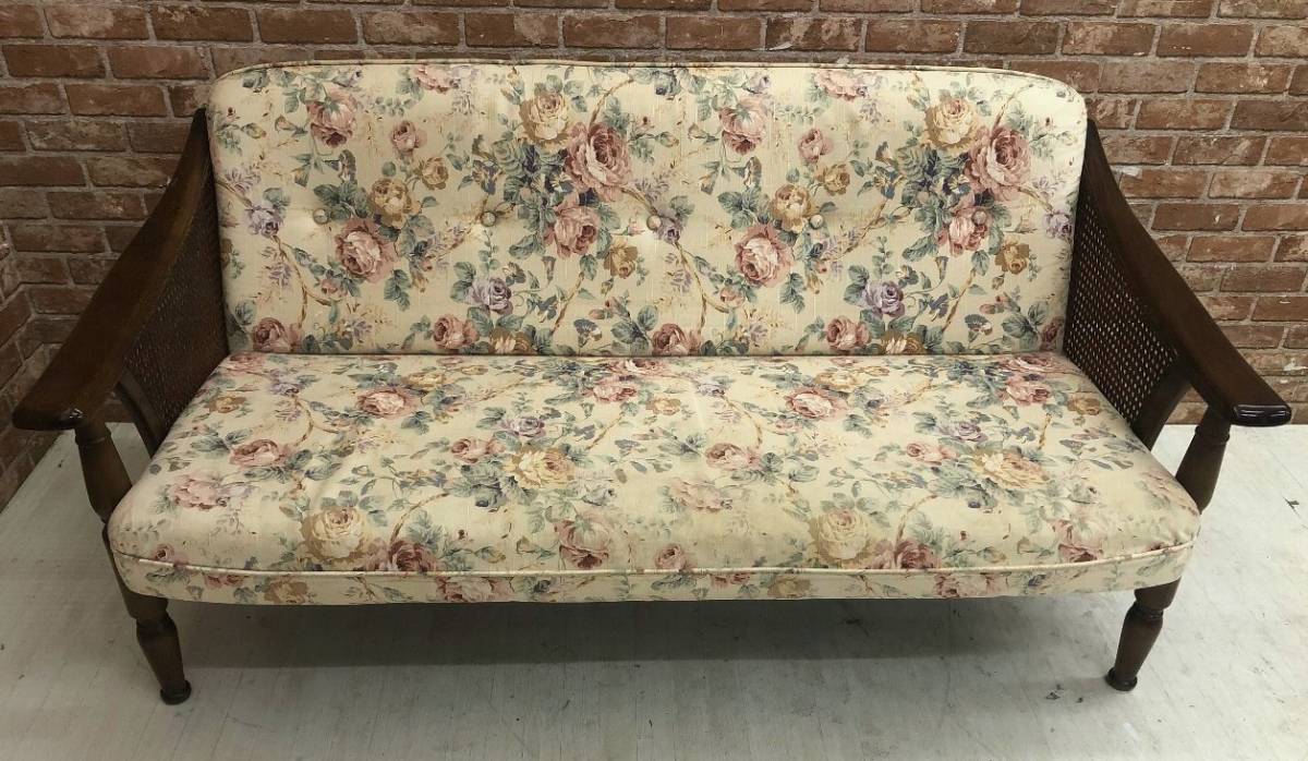 Yahoo!オークション - G107-2 karimoku カリモク コロニアル 2人掛け...