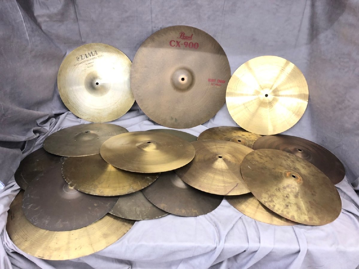 Yahoo!オークション - t1554 ジャンク シンバル サイズ色々 まとめ売...