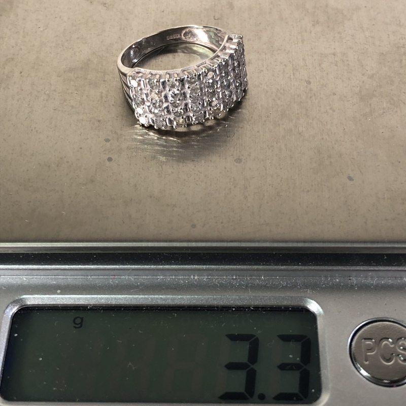 Yahoo!オークション - K18 WG ホワイトゴールド 750 ダイヤ 1ct 1.00 4...