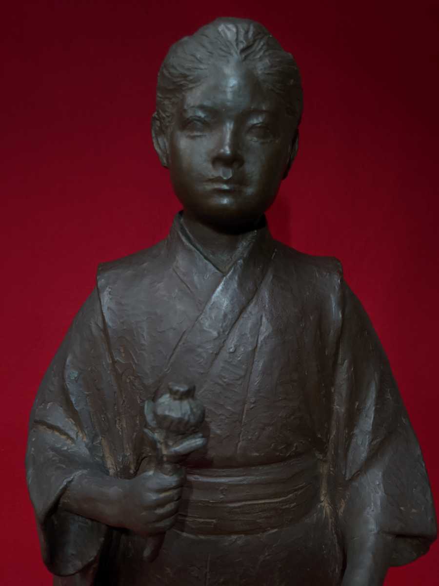 Yahoo!オークション - 佐藤助雄 ブロンズ像 少女像 和装 高65cm 重16kg...