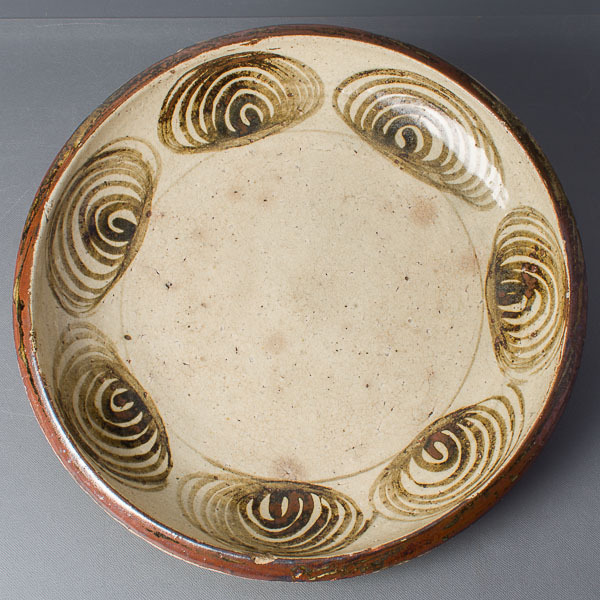 Yahoo!オークション - 【千c377】馬の目皿 江戸時代 石皿 絵瀬戸