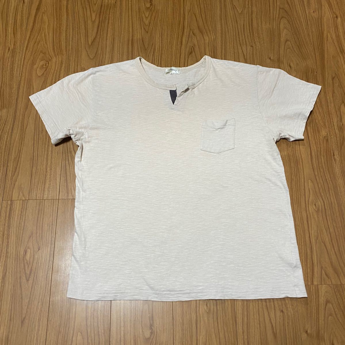 ポケットTシャツ ボタンなしヘンリーネック 3L オフホワイト｜PayPayフリマ