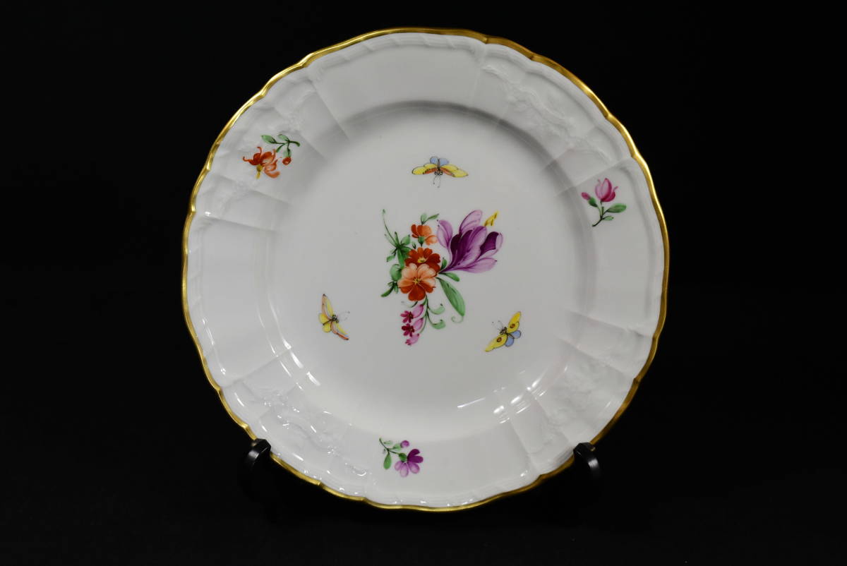 Yahoo!オークション - KPM ロカイユ フラワー プレート 皿 20cm 金彩