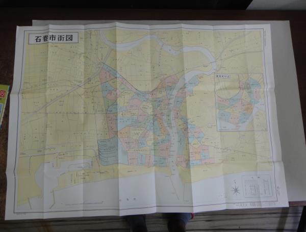Yahoo!オークション - しX-23 石巻市街図 1/10000 S47 裏面石巻市...