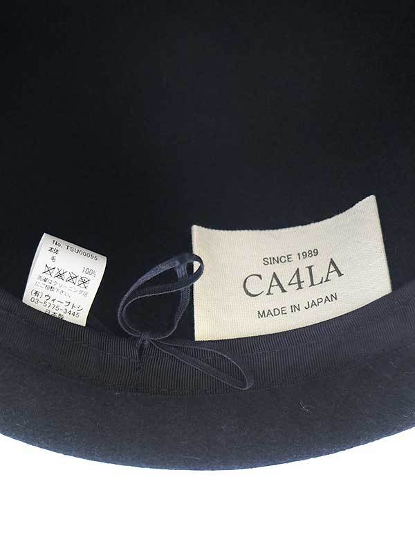 Yahoo!オークション - CA4LA カシラ ウールリボンハット ブラック サイ...