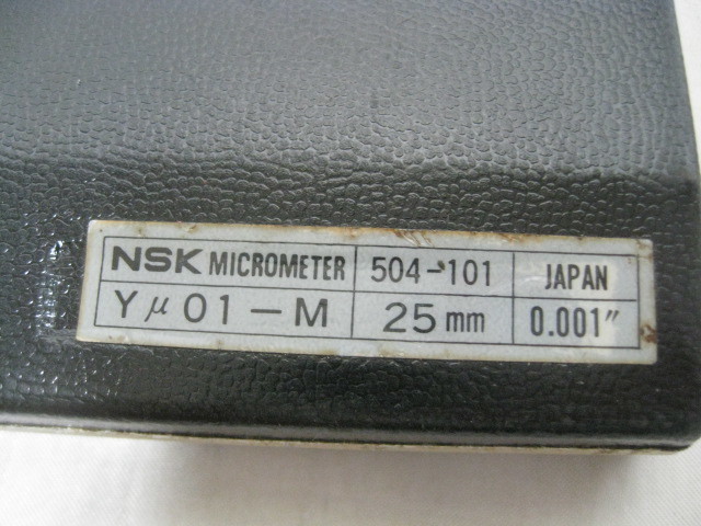 Yahoo!オークション - NSK マイクロメーター 0-25mm 0.001mm