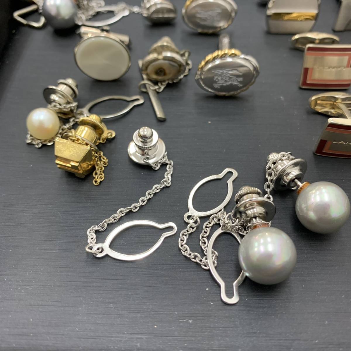 Yahoo!オークション - 2469 カフス ピン まとめ アクセサリー メッキ ...