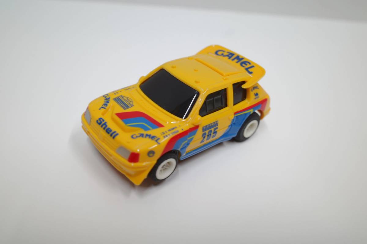 Rc58T 現状品 トミー 0007 AFX マグナム プジョー 205 ターボ E2 PEUGEOT CAMEL 黄 #205 キャメル AURORA 1/64 HO スロットカー(車体 ...