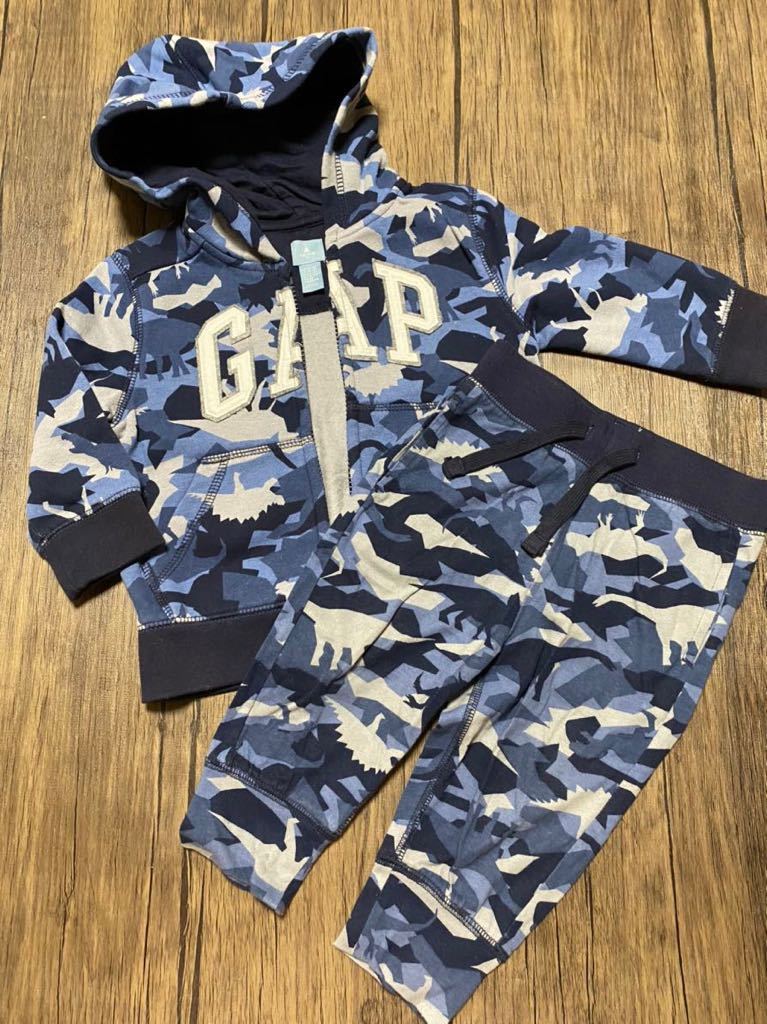 Yahoo!オークション - GAP 80cm 子供服 迷彩柄 セットアップ ベビーギ...