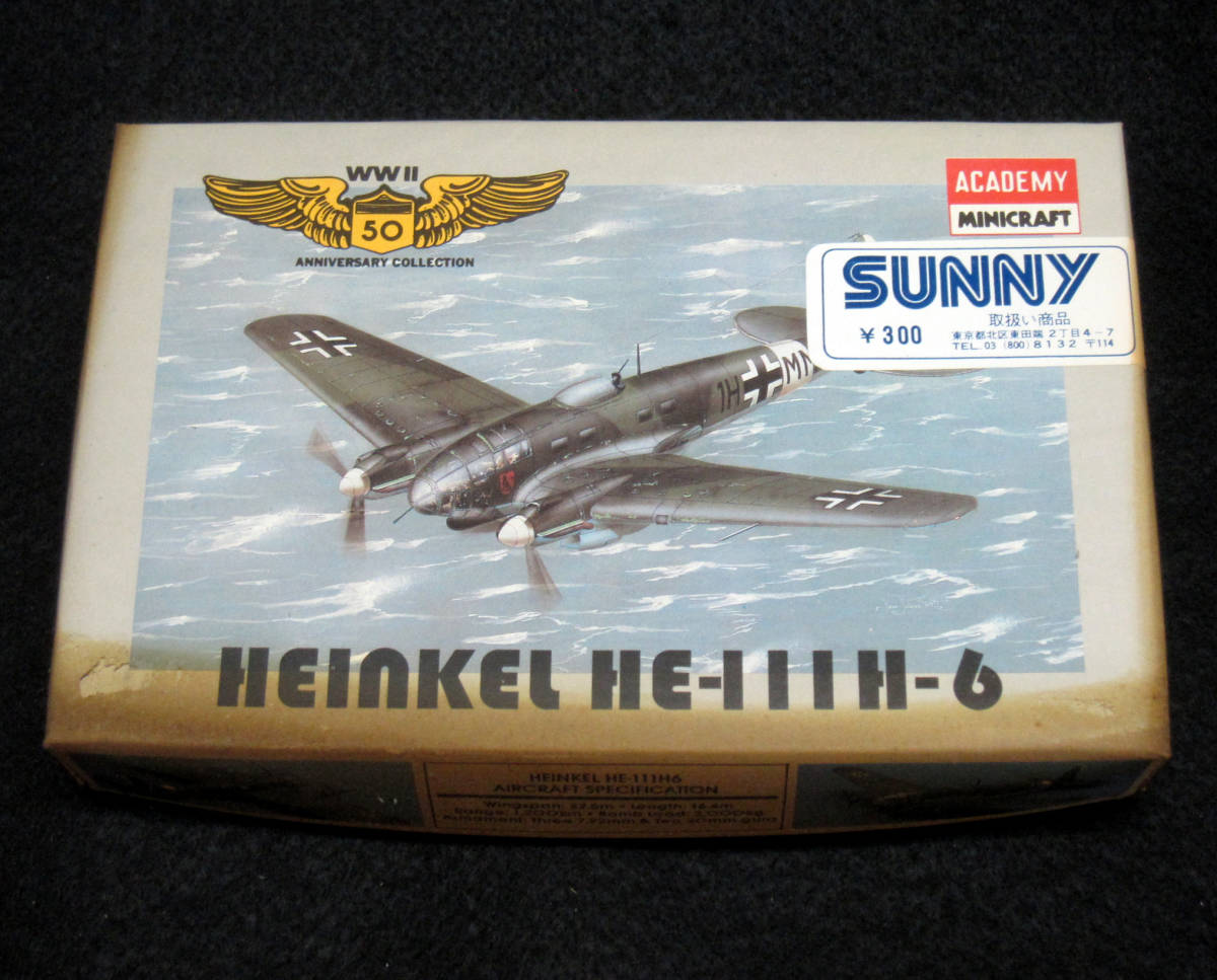 Yahoo!オークション - アカデミー 1/144 ハインケルHe-111 H-6 箱に汚...