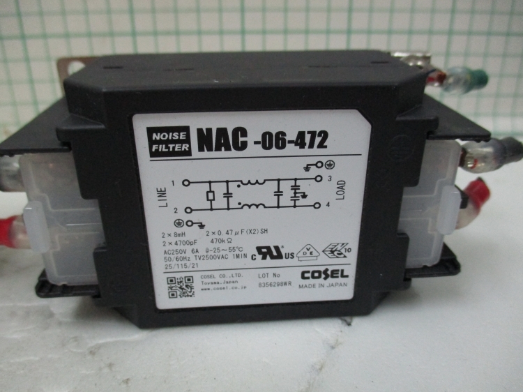 Yahoo!オークション - COSEL NAC-16-472 ノイズフィルター AC250V 16A ...