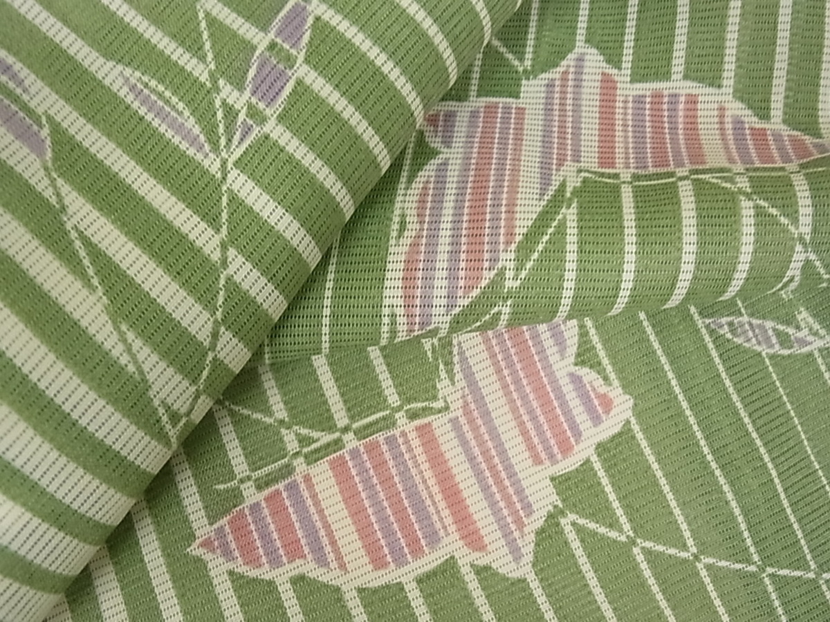 Yahoo!オークション - 平和屋着物 夏物 小紋 絽 舞蝶文 洗える着物 yc1...