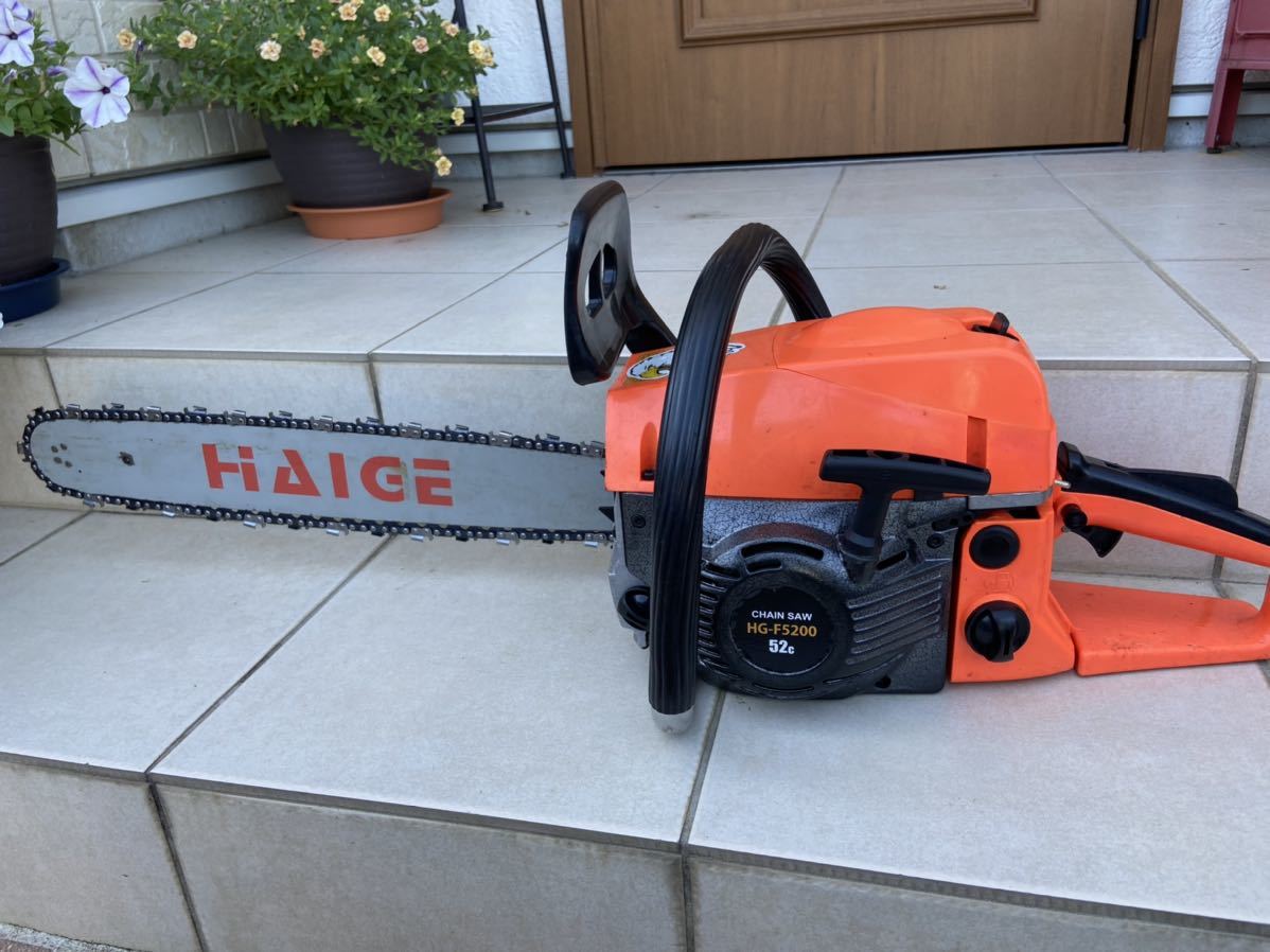 Yahoo!オークション - 52cc ハイガー産業 エンジンチェーンソー チ...