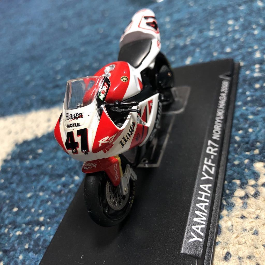 DaAgostini YAMAHA YZF-R7 NORIYUKI HAGA 2000 1/24チャンピオンバイクコレクション ヤマハ芳賀紀行 デアゴスティーニ ixo イクソ製(オートバイ ...