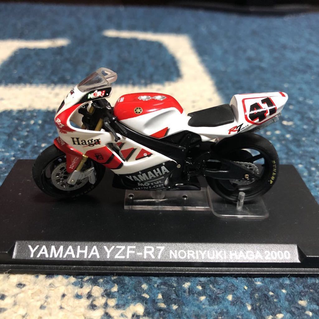 DaAgostini YAMAHA YZF-R7 NORIYUKI HAGA 2000 1/24チャンピオンバイクコレクション ヤマハ芳賀紀行 デアゴスティーニ ixo イクソ製(オートバイ ...