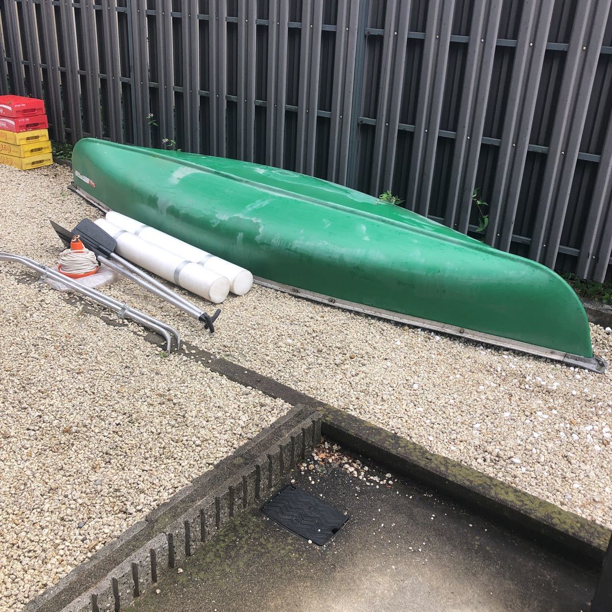 Coleman 13ft CANUE RAM-X13 アルミ製パドル2本付 グリーン コールマン FRP カナディアンカヌー 全長約410cm幅約88cm(カヌー)｜売買されたオークション情報 ...