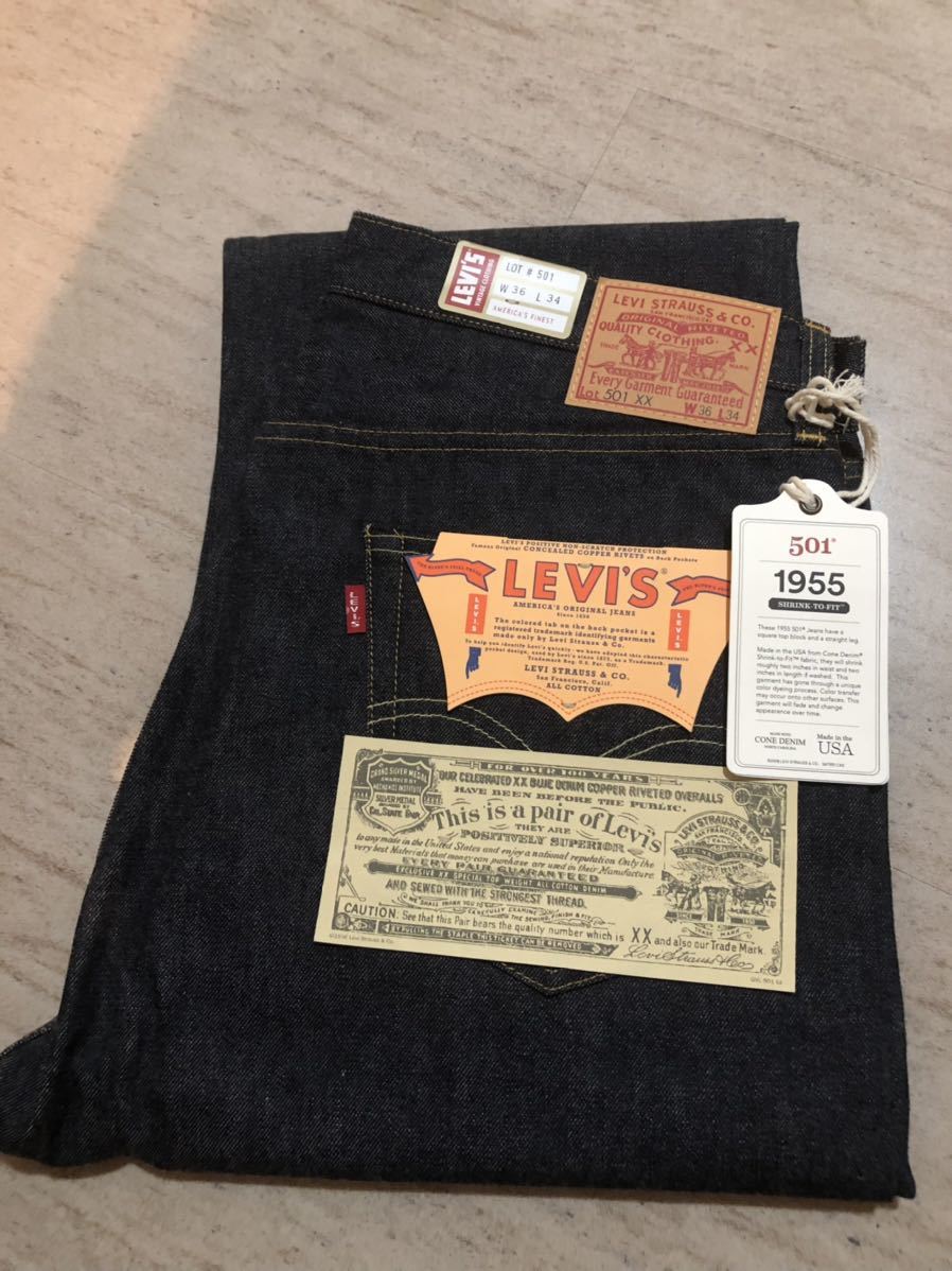 Yahoo!オークション - Levi''s リーバイス501XX 1955 リーバイスビンテ...