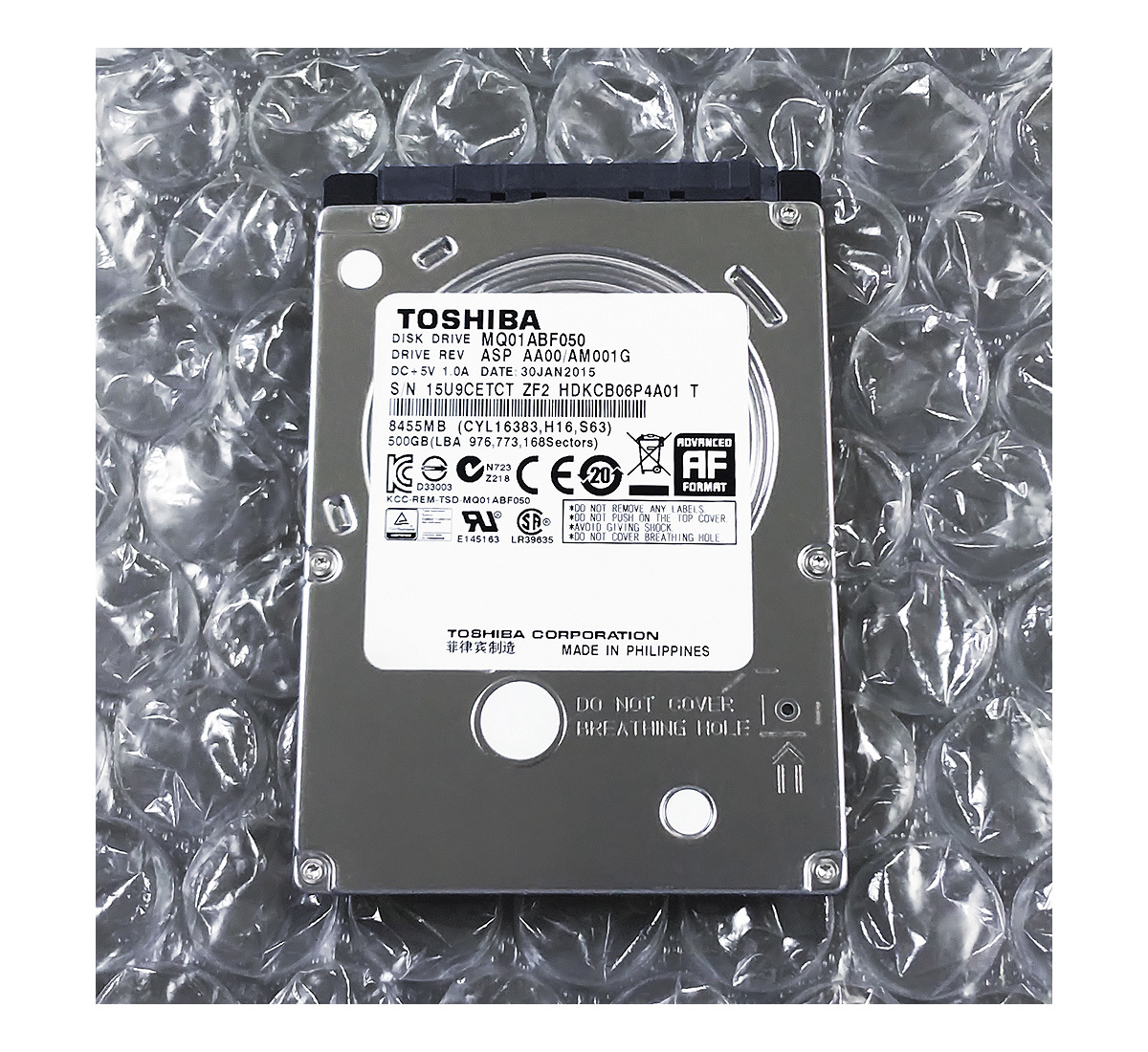 Yahoo!オークション - TOSHIBA MQ01ABF050 500GB 2.5インチ HDD AVコマ...