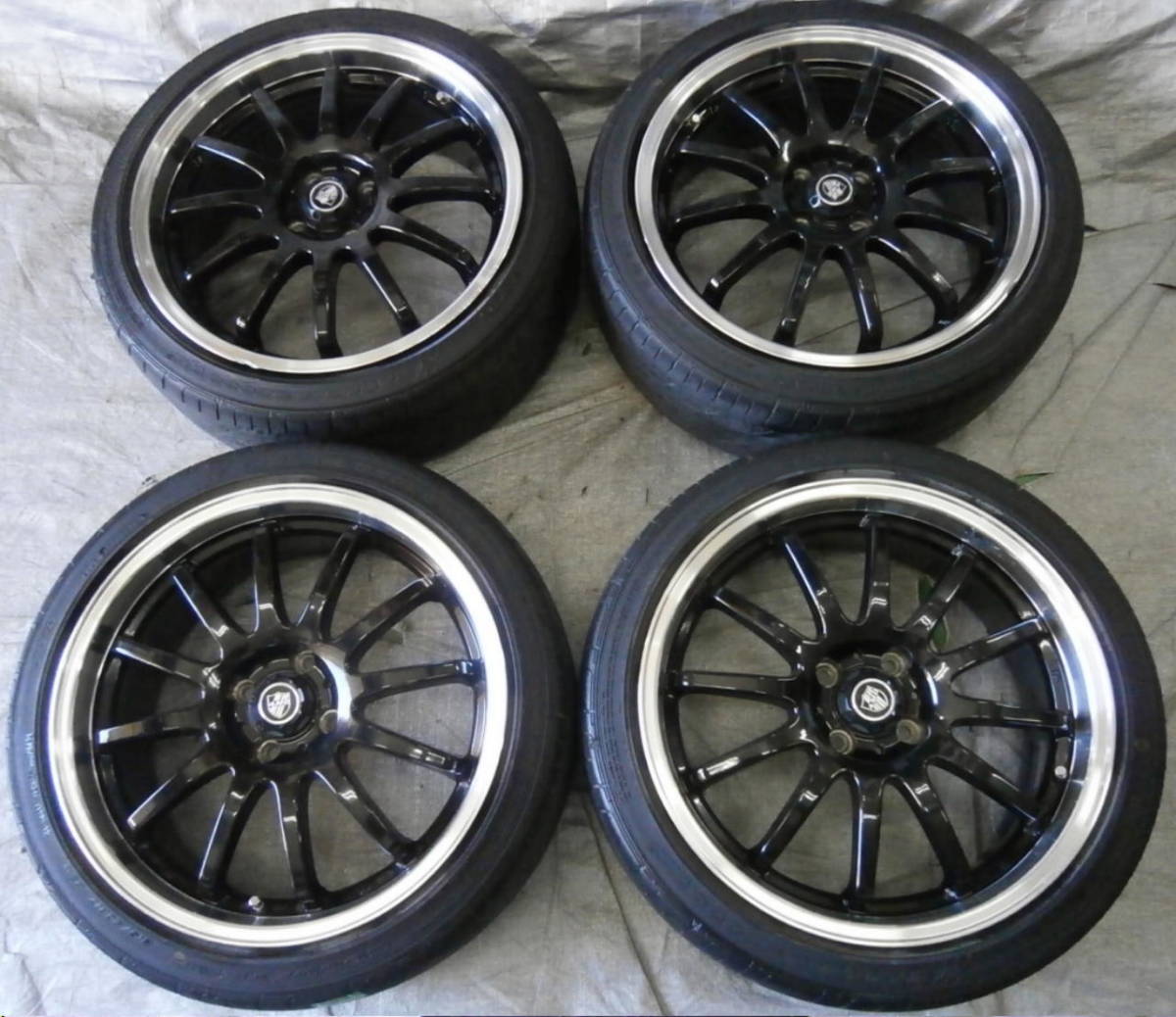 2209-189LL AMD 7J 17in +45 PCD100 215/40R17 4本セット アクア スイフト ノート キューブ ヴィッツ フィット等(ラジアルタイヤ)｜売買された ...