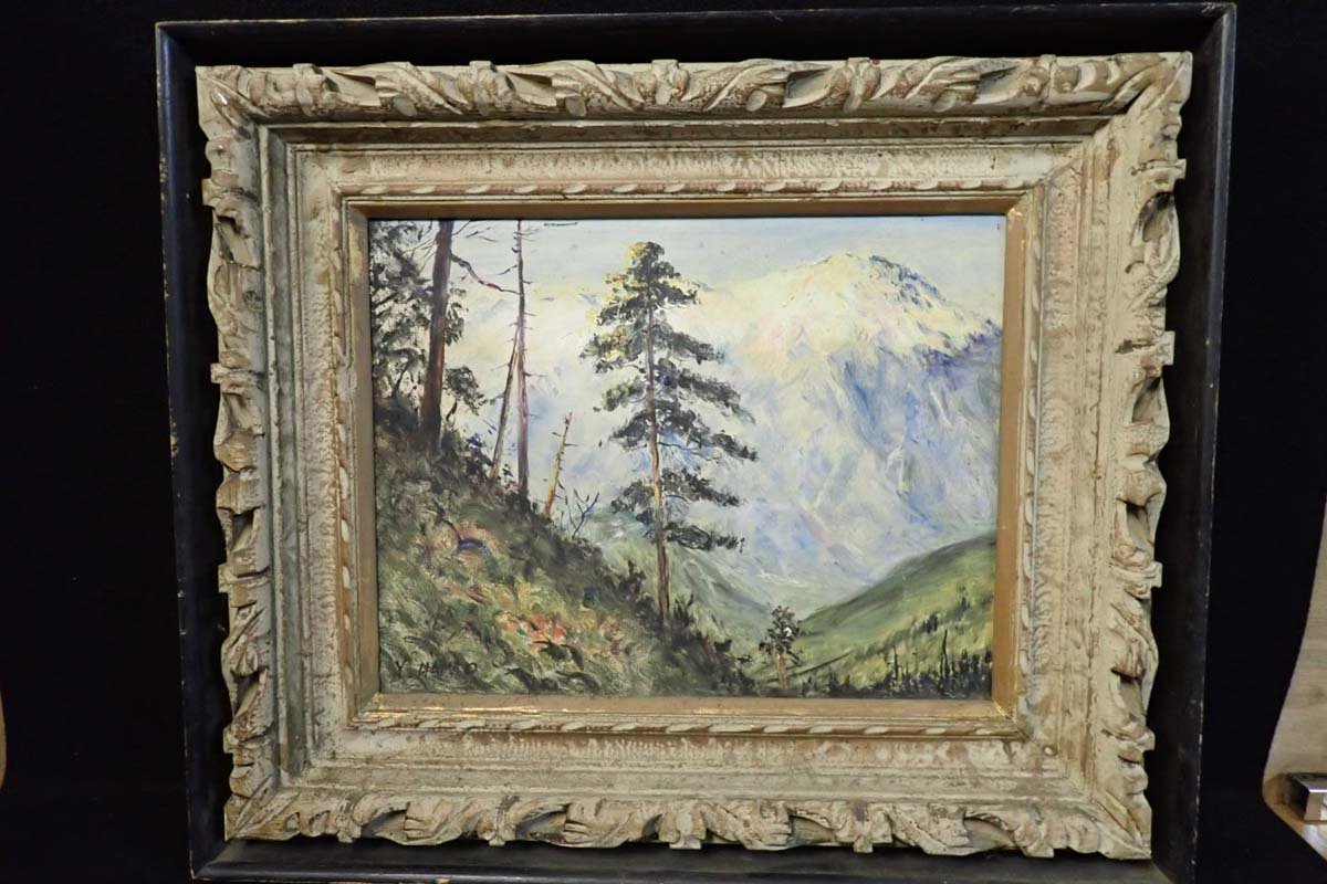 Yahoo!オークション - K-503 古品 油彩風景画 Y・HAMAO「穂高高原」F6...