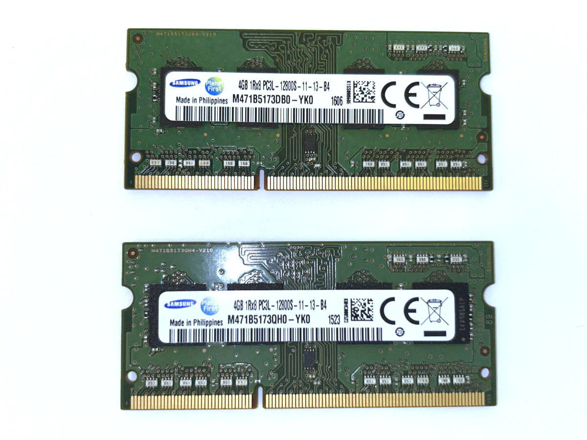 Yahoo オークション Samsung 4gb 1rx8 Pc3l 12800s 11 13 B4 2枚セット