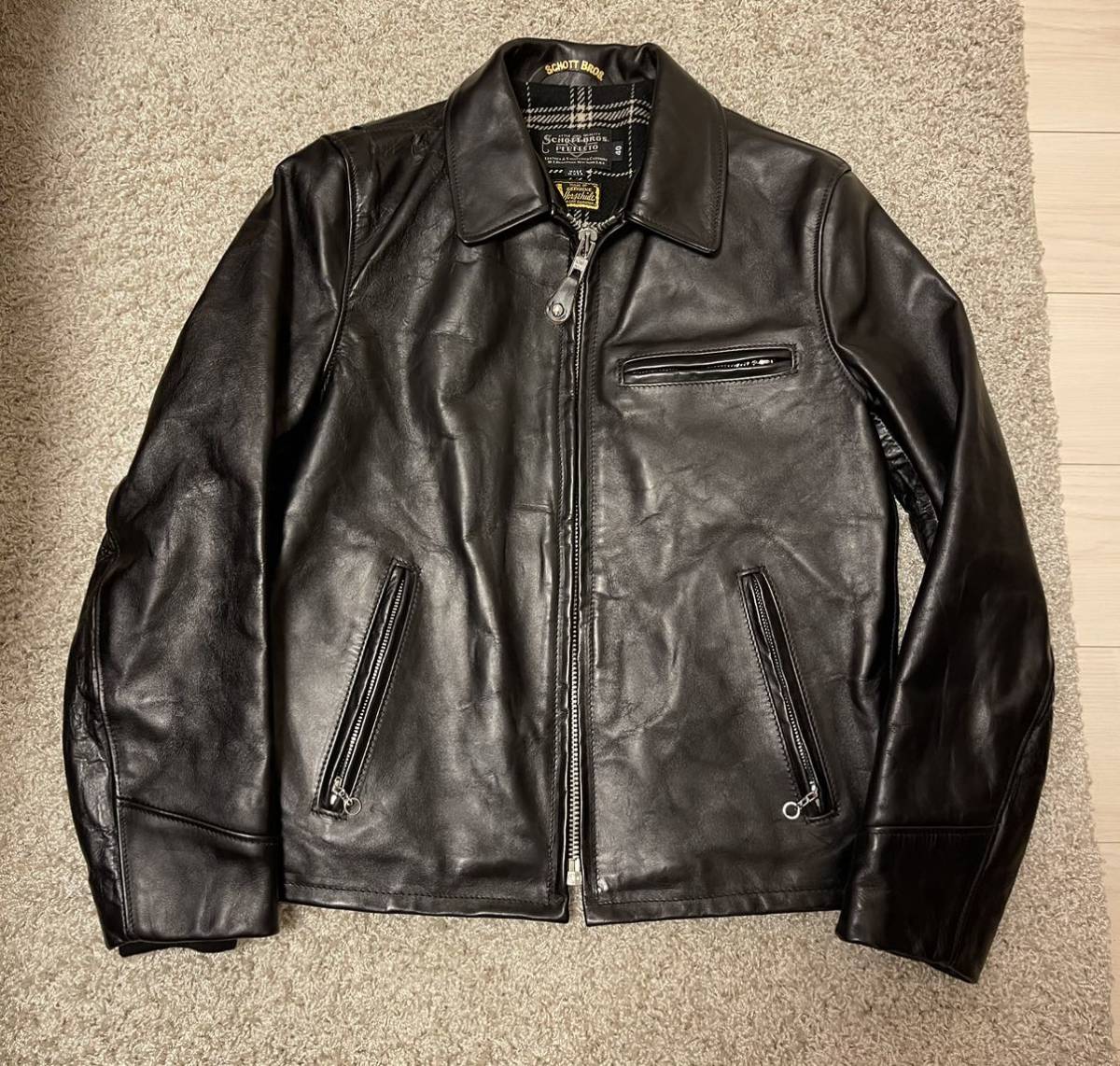 未使用品】Schott 6103JH HORSE HIDE TRUCKER JACKET SIZE 40 未使用品】Schott 6103JH HORSE HIDE TRUCKER JACKET SIZE 40